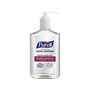 PURELL Prime Defense Advanced 85% alcohol Gel Hand Sanitizer, 12 fl oz. (3699-12)