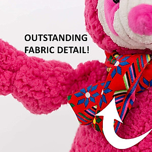 HuggleHounds Knotties Dog Toys For Small Dogs - Plush Dog Toy For all breeds - Squeaky Interactive Puppy Toys - Soft Yet Tough, Durable Stuffed Pet Chew Toy For All Breeds | Small Tiger Trout