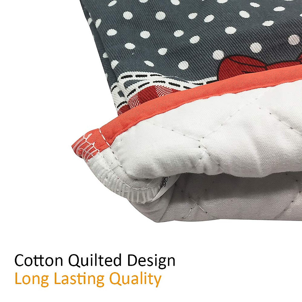 TFENG Cotton Oven Gloves Kitchen Baking Mitts Bow