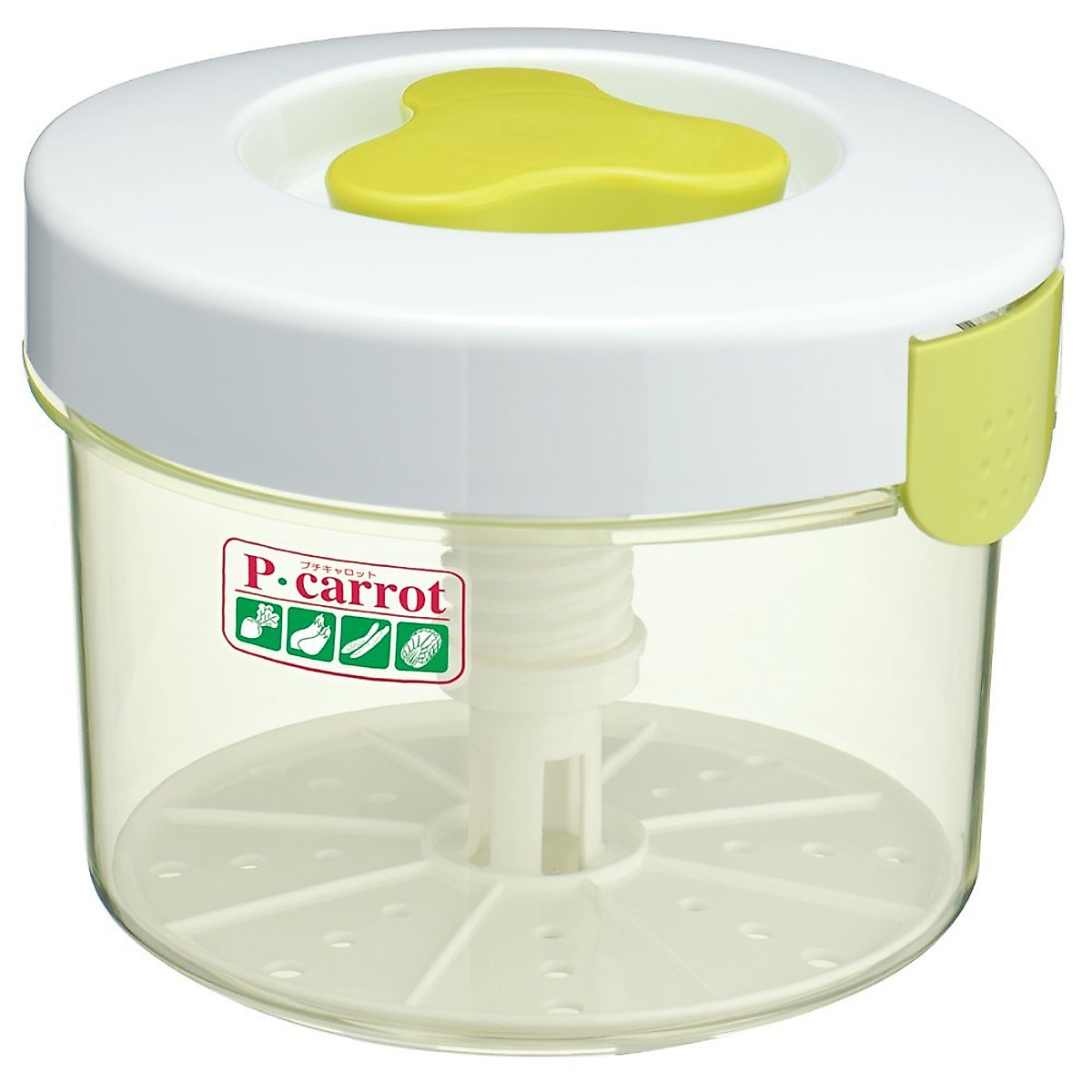 JapanBargain 3856, Japanese Pickle Press Container Plastic Tsukemono Pickle Maker Round Shape Made in Japan, 3-Liter