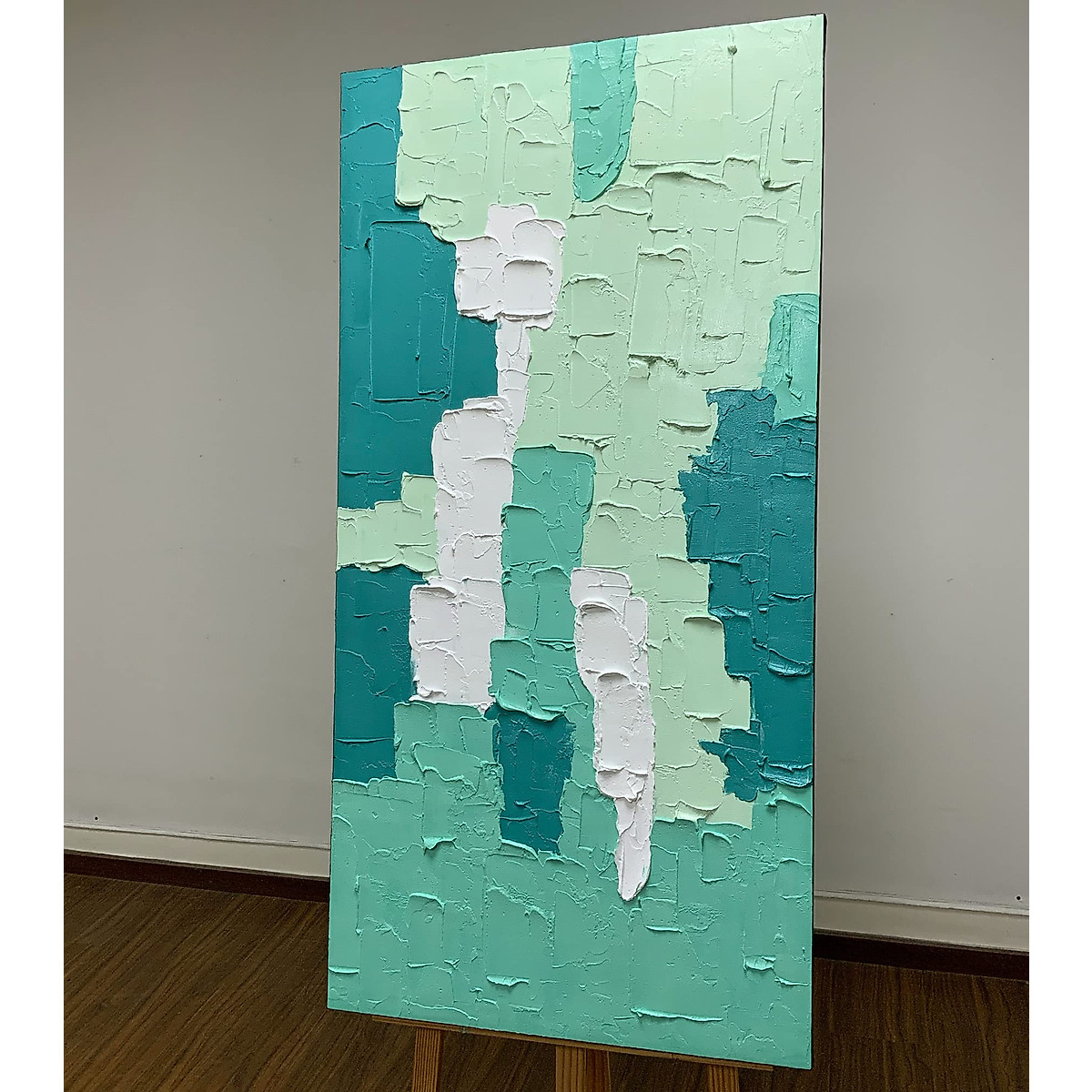 V-inspire Art,24x48 inch 100% Hand Painted Contemporary Abstract Oil Paintings Modern Decorative Artwork on Canvas Wall Art Ready to Hang for Home Decoration Wall Decora