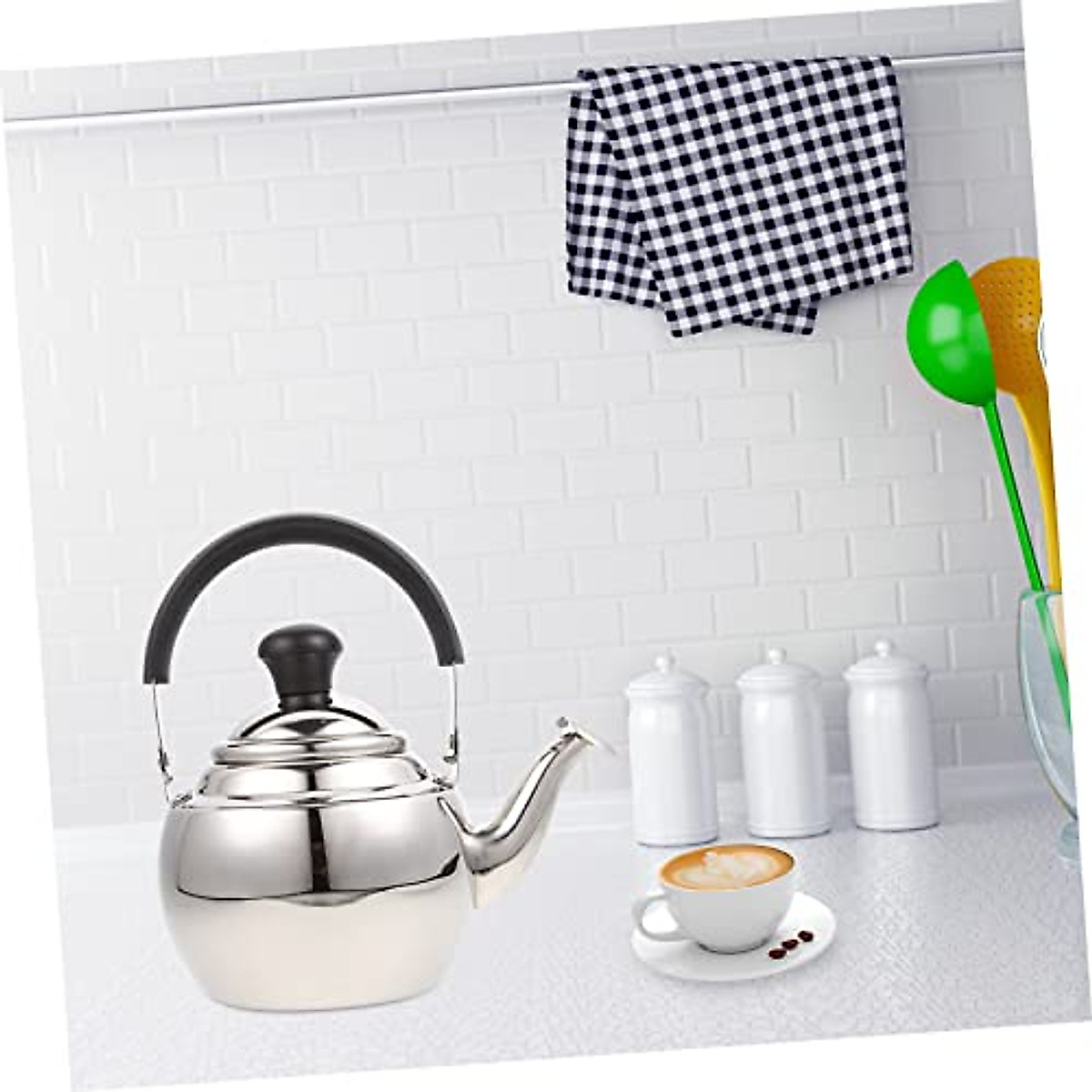 BRIGHTFUFU Stainless Steel Kettle Tea Kettle Water Boiling Kettle Espresso Machines for Home Coffee Machine Anti- Scald Water Kettle Chinese Teapot Kettle Hot Teakettle for Induction Cooker