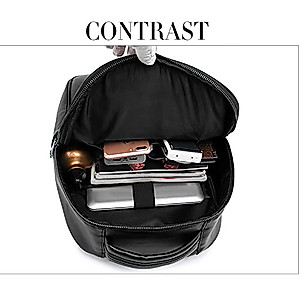 3D Animal Saber-toothed Tiger Backpack, Studded PU Leather Cool Laptop Backpack College Bookbag, Gold, Black