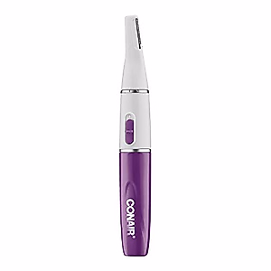 Conair Hair Trimmer for Women, Cordless Lithium-Powered Trimmer for Full Face or Body Trimming, Purple
