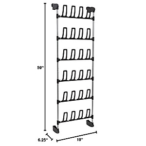 Neu Home Organize It All Over The Door 12-Pair Shoe Storage Rack