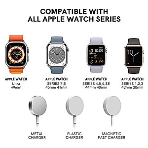 Delidigi Dual iwatch Stand Dock Silicone Charger Stand Compatible with Apple Watch Ultra SE2 Series 8 7 6 SE 5 4 3 2 1 (49/45/44/42/41/40/38mm), Supports Nightstand Mode (Black)