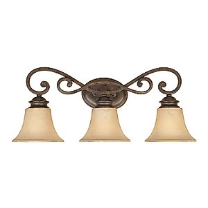 Designers Fountain 81803-FSN Mendocino 3 Bathroom Vanity Light Fixture, 7.75