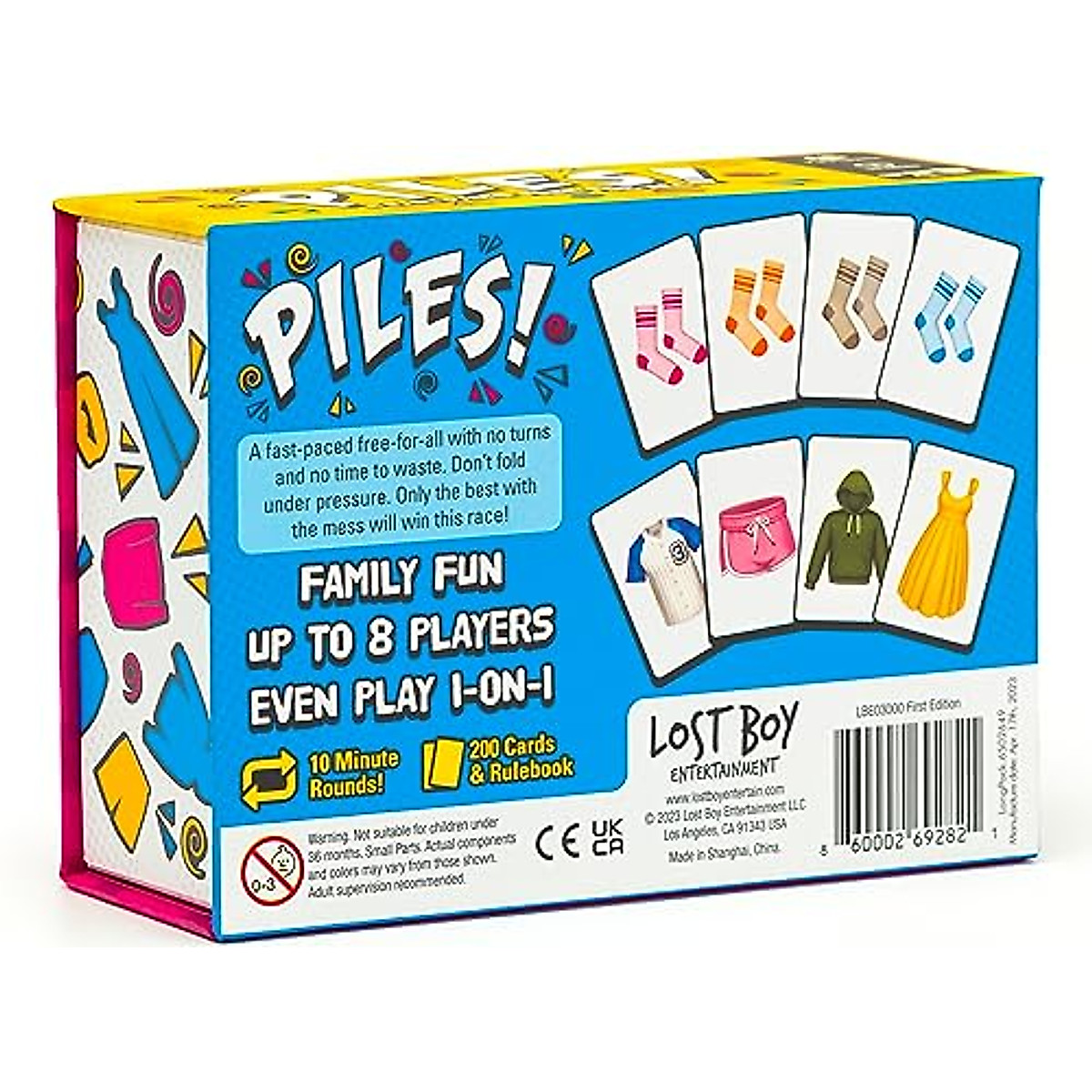 Lost Boy Entertainment Piles – Card Games – Family Games – for Kids 8 and Up – Games for Adults – Family Game Night – Travel Games – Party Games – Memory Games – 10 Mins