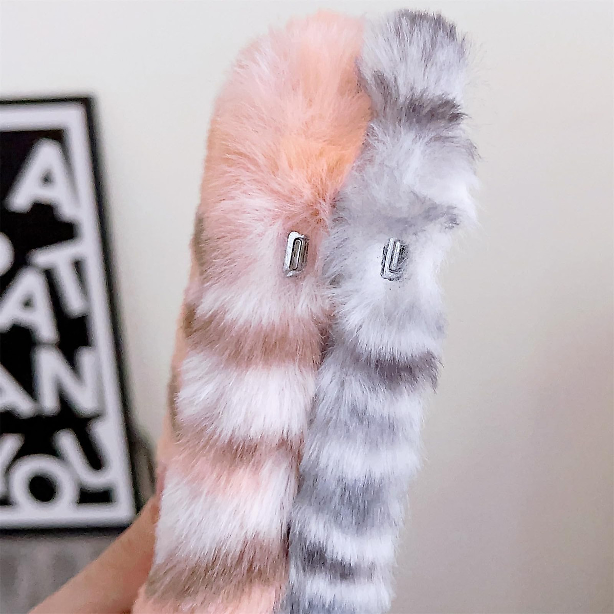 for Samsung A04/A04s Furry Phone Case, Tiger Calico Tabby Cat Striped Gradients Animal Fur Pattern Fuzzy Fluffy Soft Warm Hair Plush Phone Case