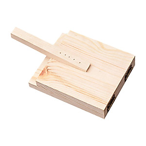 IEUDNS Dough Presser Dough Pressing Tool, Wooden Wooden Tortilla Press Maker, Manual Dumpling Wrapper Presser Kitchen Gadgets, Beige