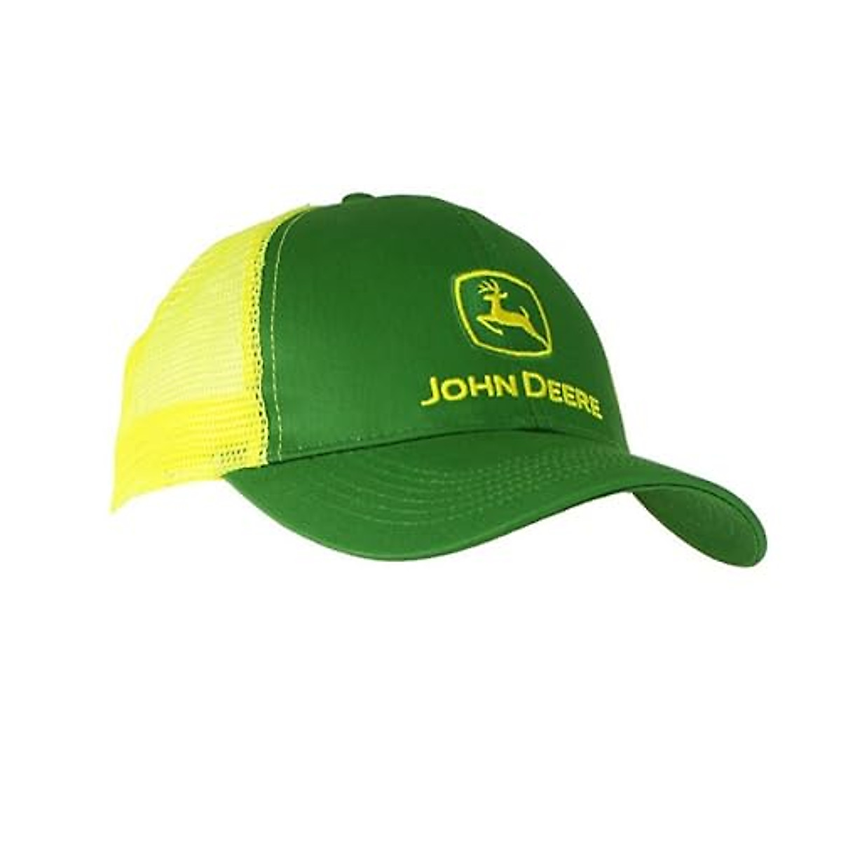 John Deere Embroidered Logo Mesh Back Baseball Hat - One-Size - Men's - Yellow