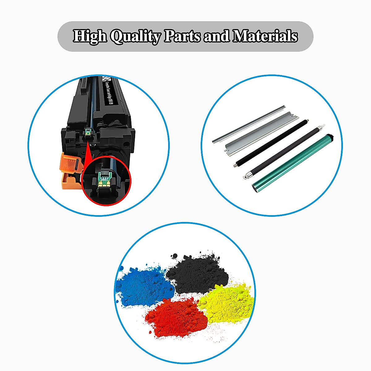 TOPRINT【with Chip 4 Packs 206X Compatible Toner Cartridges W2110X W2111X W2112X W2113X High Yield 3150Pages Black,2450Pages CMY for HP Color Laserjet M255dw M255nw M282nw M283fdw M283fdn M283cdw