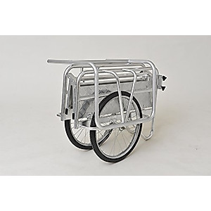 Living Out Folding Aluminum Rear Car, Compact Type, Folding Rear Car, Compact, Easy Storage, Agricultural Work, No Puncture Tires, Load Capacity 176.4 lbs (80 kg), Container Box