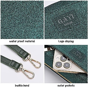 GAYI URBAN Glitter Crossbody Bags for Women, Sparkle Shoulder Handbags with Chain, Ladies Clutch Purses with Zipper Closure (Green)