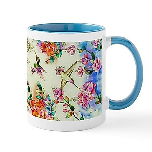 CafePress HUMMINGBIRD_STAINED_GLASS_14 6_Framed P Mug Ceramic Coffee Mug, Tea Cup 11 oz
