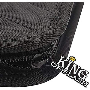 King of Flash 9 x USB Flash Drives Carrying Case with Premium Quality Padded Protection for Flash/Key Drives - Black