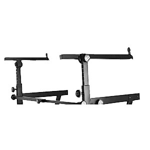 On-Stage KS7365EJ Pro Heavy-Duty Folding-Z Keyboard Stand with 2nd Tier,Black