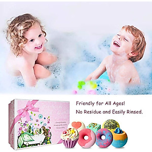 STNTUS INNOVATIONS Bath Bombs, 7 Natural Bath Bomb Gift Set, Handmade Bubble Bathbombs for Women Kids, Gifts for Mom Her Girlfriend, Mothers Day Gifts, Birthday Valentines Christmas Gifts for Women