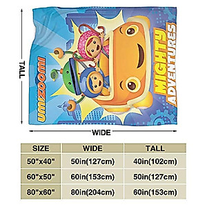 JohnHunt Team Umizoomi Blanket Anime AUltra-Soft Cozy Flannel Blankets Micro-Fleece Sofa Throw Lightweight Microfiber Bedding Blanket 80" x60