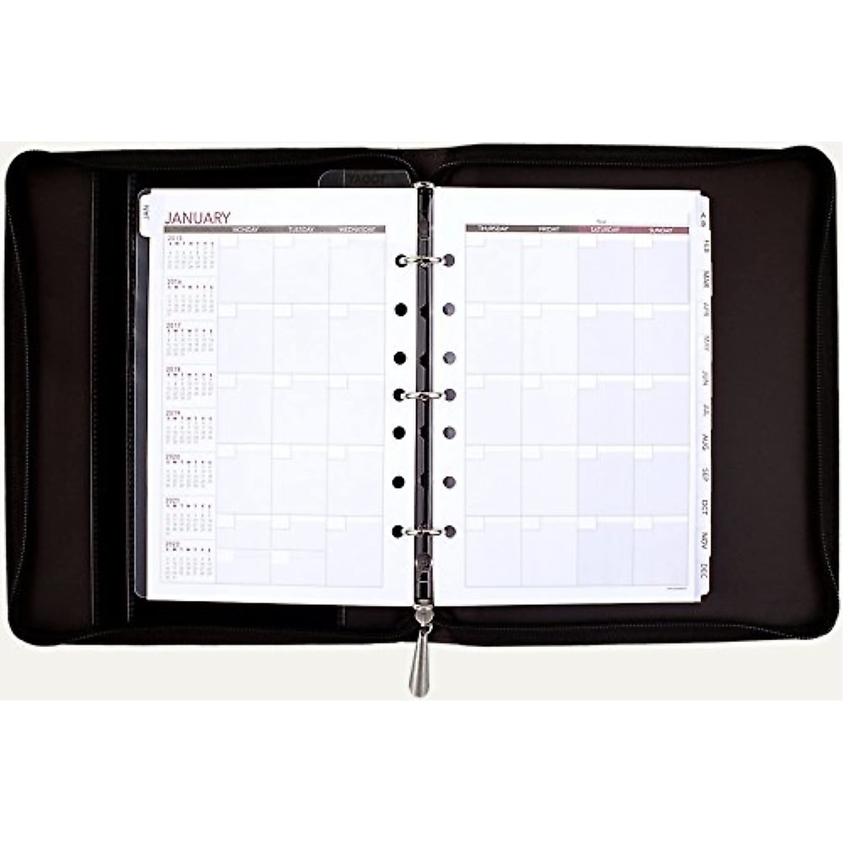 AT-A-GLANCE Day Runner Day Planner, Windsor QuickView, Refillable, Black (101-0299)
