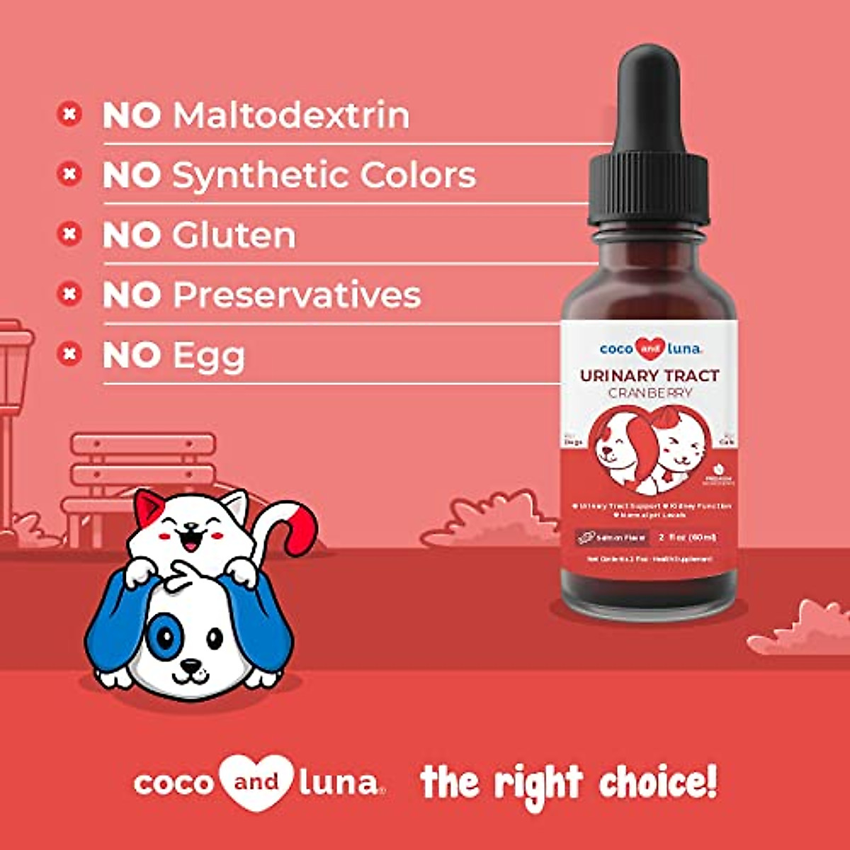 Cranberry for Dogs and Cats - Urinary Tract Support, Cat UTI, Bladder Support, Dog UTI, Bladder Stones and Incontinence Support