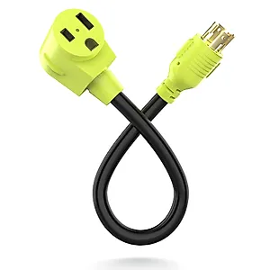 Welder Plug Adapter Cord ETL Listed, NEMA L14-30P Male to 6-50R Female Plug Adapter 4 Prong 30 Amp Generator to 50 Amp Welder Adapter Power Cord Heavy Duty 1.5FT STW 10/3 AWG (125V/250V)