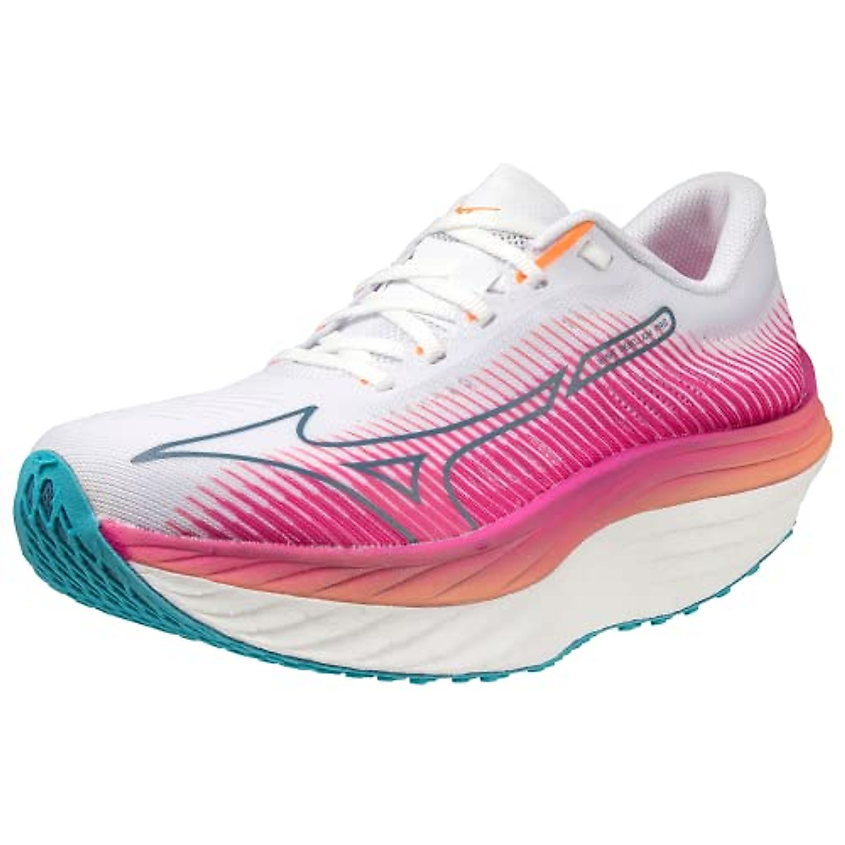 Mizuno Women's Wave Rebellion Pro Running Shoe, White/Silver, 7.5