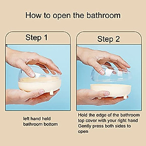 leasote Hamster Sand Bath Container, Hamster Sand Bath Box, Transparent Big Space, Avoid Kicking Sand Out, Easy to Clean, for Dwarf Hamster, Syrian Hamster Dark Green