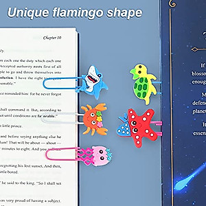 wocoxo Cute Animal Bookmarks, 12 Pieces Unique Funny Pretty Paper Clips Book Markers for Kids Teens Boys Girls Students (Ocean Animals)