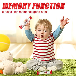 200 Pcs Sand Timer 1 Minute Sand Timer in Bulk Acrylic Covered Hourglass Timer Red Sand Clock for Classroom Kitchen Preschool Teacher Home Supplies, 3.35 x 0.98 x 0.98 Inches