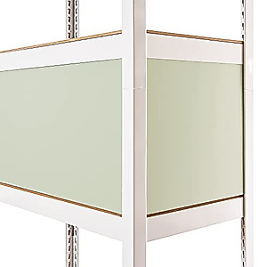 KEPSUUL White 5 Tier Customizable Storage Shelving Unit Heavy Duty Modular Metal Organizing Rack for Kitchen, Pantry, Closet, Office, 32.1" W X 16.4" D X 76.9" H, 1 Set of Reversible Doors, Olive