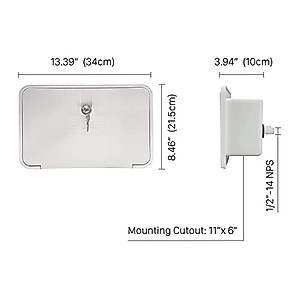 Awelife RV Outdoor Shower Exterior Shower Box Kit Coiled Hose for RV, Camper, Van, Travel Trailer, Motorhome and Boat, White
