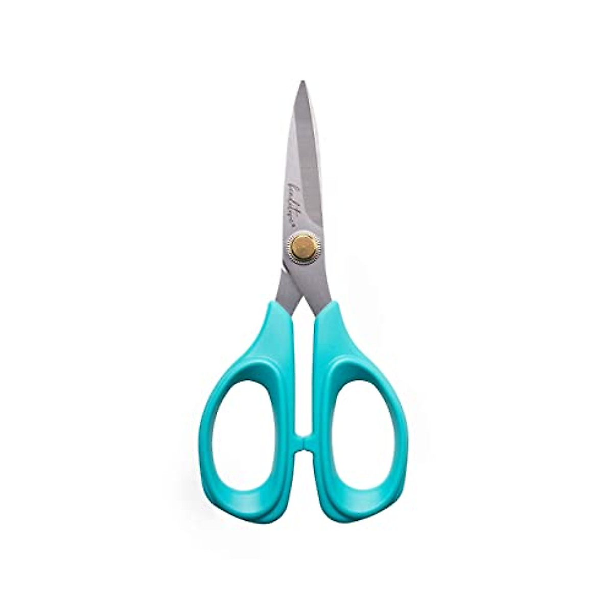 Beaditive Sewing Scissors - 6-Inch Stainless Steel Fabric Scissors - Professional Scissors with Serrated Blade for Easy Cloth Cutting & Quilting - Comfortable Craft Tailor & Dressmaker Shears – Teal