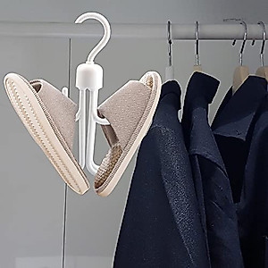 DEFUTAY Belt Hanger Scarf Tie Rack Holder Hook, 2 PCS Hangers for Closet,360 Degree Rotating Closet Clothes Hangers with 8 Claws for Hanging, Scarf,Hats, Towels,Bags, Shoes,Ties