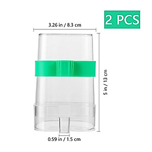 POPETPOP 2pcs Automatic Bird Feeder Food Bowl Water Bowl Portable Drinking Fountain Parrot Feeder Pet Water Dispenser for Dove Macaw African Grey Budgie Parakeet Cockatiel Conure Lovebird