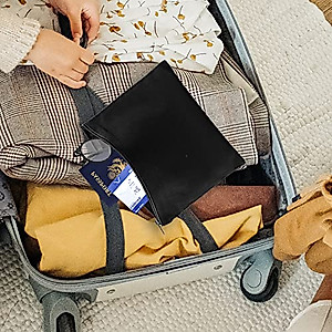 Muka 6 Pack Navy Canvas Cosmetic Bag 9-1/2 x 8 Inches Pencil Zipper Pouch