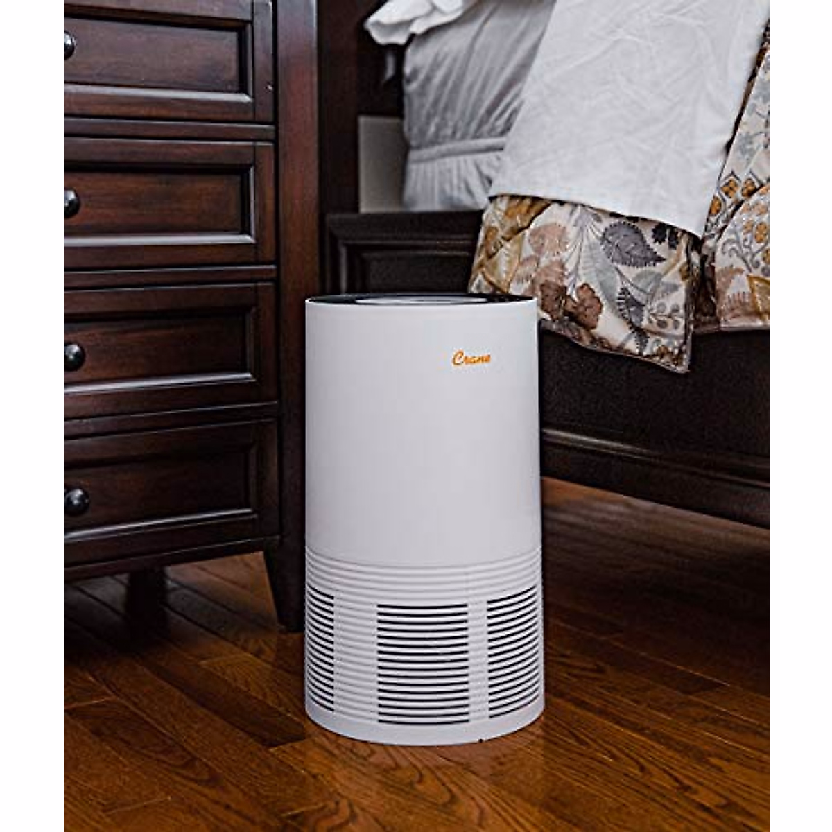Crane Air Purifier with True HEPA Filter, Germicidal UV Light, 300 Sq Feet Coverage, Timer Function, Sleep Mode, Washable Particle Filter, EE-5068