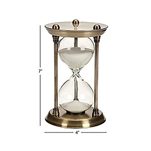 Deco 79 Glam Metal Cylinder Timer, 4" x 4" x 7", Brass