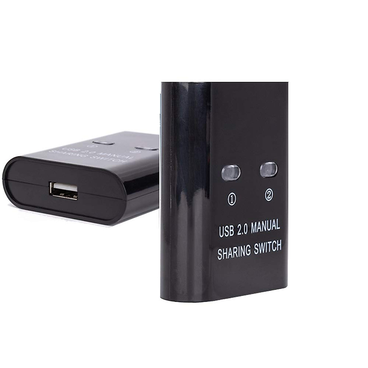1Printer Sharing Switch, Manual Switcher Adapter, 2 Computer Share 1 Printer Scanner USB Device Hub with 2 Pack Male Cables