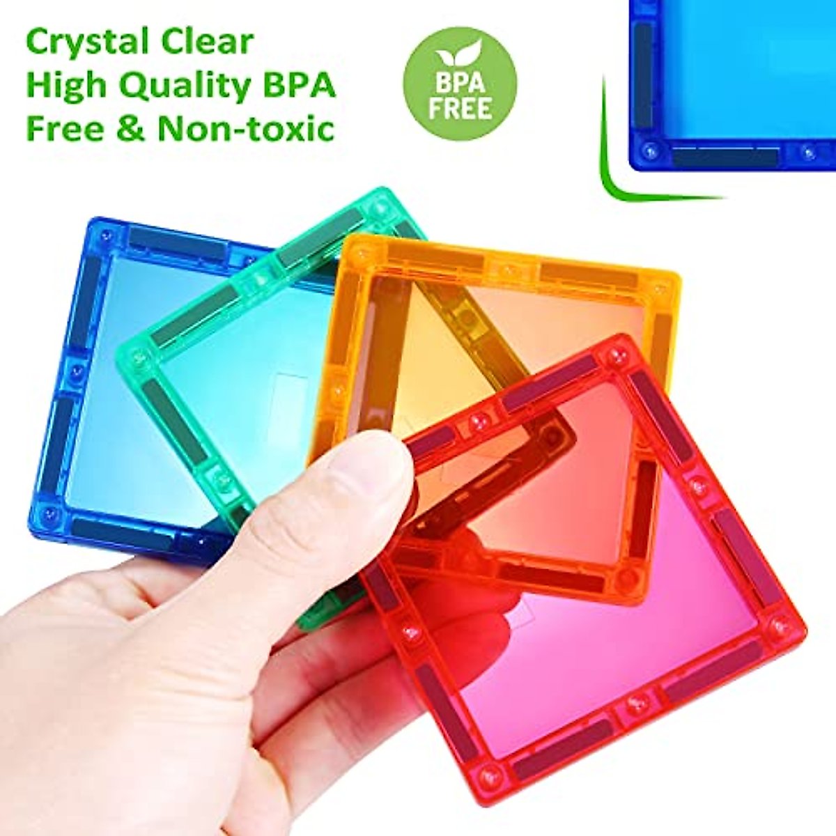 PLUMIA Magnetic Tiles STEM Educational Toys Magnets for Kids 3D Magnetic Blocks for Toddlers Creativity Gifts Toys for 3 4 5 6 Year Old Boys and Girls