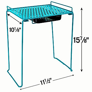 Five Star Extra Tall Locker Shelf and Drawer, Holds 100 lbs., 14 in. Clearance, Fits 12 in. Width Lockers, Locker Accessories, Teal (73363)