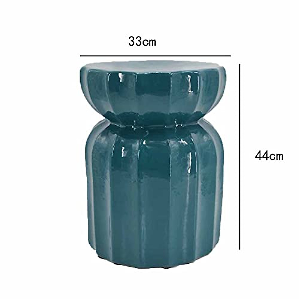 FAIRAH Modern Light Luxury Ceramic Stools, Retro Lotus Ceramic Drum Stools, Round Pier Chairs, Suitable for Balconies and Open-air Gardens. (Color : G)