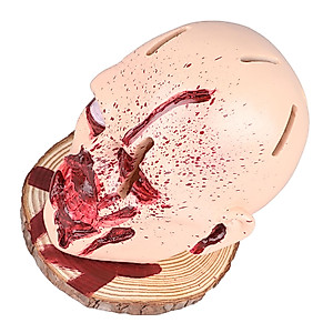 Skull Knife Holder Head, Material Versatile Kitchen Storage Tool Horror Themed Party Decorations for Halloween