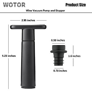 WOTOR Wine Saver Vacuum Pump with 20 Stoppers, Wine Stopper, Wine Preserver, Reusable Bottle Sealer Keeps Wine Fresh