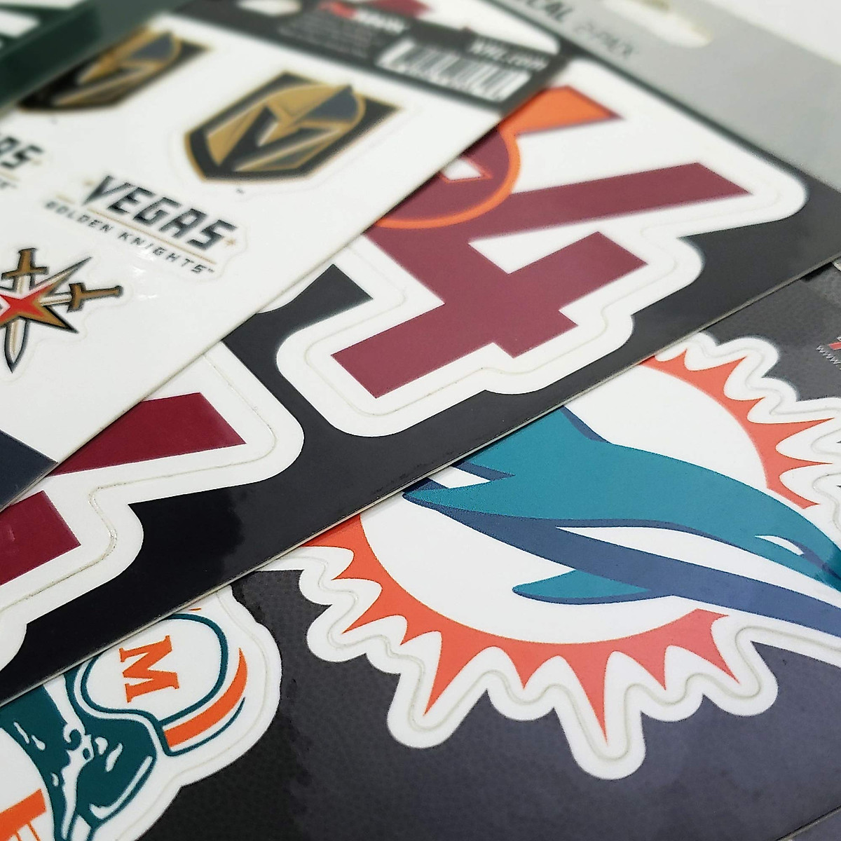 FANMATS 61125 Miami Dolphins 12 Count Mini Decal Sticker Pack