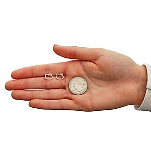 Sanrio Hello Kitty Womens Stud Earrings - Sterling Silver Hello Kitty Earrings with Silhouette Design Officially Licensed