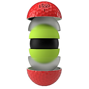 Vice Pro Plus Golf Balls, Red (Package May Vary)
