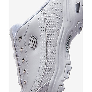 Skechers Sport Women's Bright Sky Fashion Sneaker, White/Silver, 7 M US