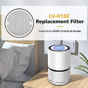 Cabiclean LV-H132 Replacement Filter Compatible with LEVOIT LV-H132 Air Purifier, 3-in-1 H13 True HEPA Filter High-Efficiency Activated Carbon Filter, Part # LV-H132-RF, 3 Pack
