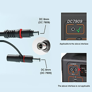 ACCESECO Solar Panel Adapter Solar Panel Connector to DC8mm Adapter Cable for Portable Backup Power Station GZ Jkery Solar Generator 12AWG 3.3ft